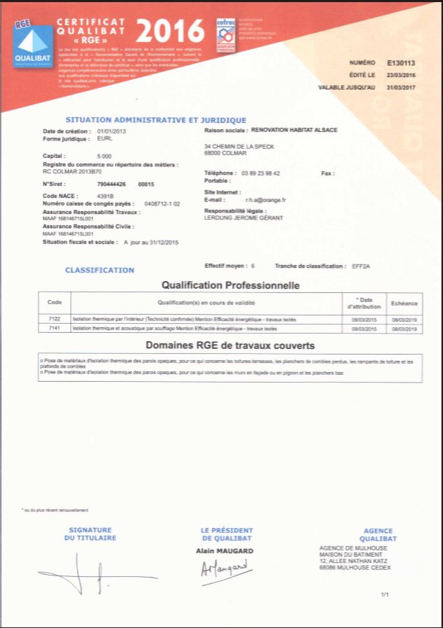 RGE - Reconnu garant de l’environnement - RHA Couverture toiture ...