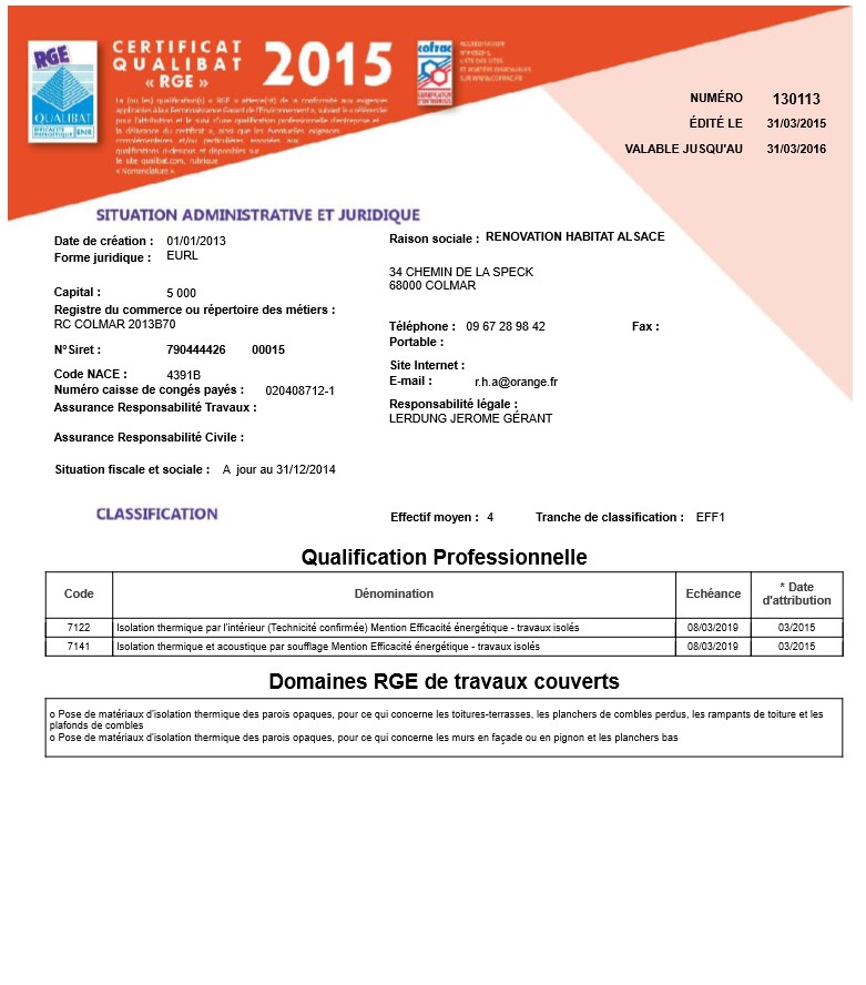 RGE - Reconnu garant de l’environnement - RHA Couverture toiture ...